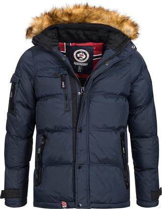 Geographical Norway Bonap Men - Herren Daunenjacke Steppjacke Winter Herbst - Warm Gef&uuml;tterter Mantel - Windjacke Langen &Auml;rmeln - Ideal Dekontrakt Geschenk M&auml;nner (Marine