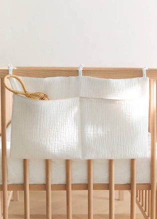 Mango Organisateur b&eacute;b&eacute; en gaze de coton blanc - Home - Taille unique - MANGO HOME