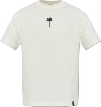 Palm Angels T-shirt logo - Homme - Tops - Beige - Taille: S
