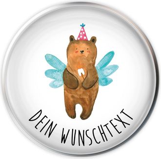 Mr. & Mrs. Panda Personalisierter Waschbecken St&ouml;psel B&auml;r Zahnfee - Personalisierte Geschenke, Milchzahn, Erster Zahn, Personalisierung, Teddy, Wunschtext, Abfluss Sto