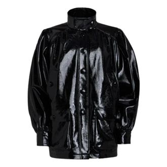 Weili Zheng Femme, Vestes, Noir, Taille: 42 FR Veste en vinyle