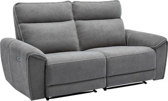 Vente-Unique Relaxsofa 3-Sitzer elektrisch - Stoff - Grau - DJARALO