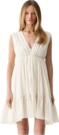 Vicolo Robe Courte &Eacute;vas&eacute;e - Femme - Robes - Beige - Taille: 40 FR
