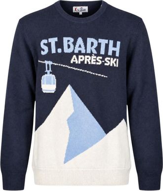 MC2 Saint Barth Heron Rundhals-Pullover - - Knitwear - Herren - Blau - XL