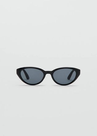 Mango Lunettes de soleil monture ovale noir - Femme - Taille unique - MANGO