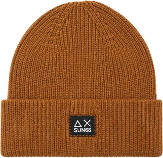 Sun 68 English Rib Beanie - - Accessories - Herren - Braun - ONE SIZE