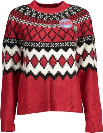 Desigual Damen Scarlet JERS_Buddy 3014 Pullover Sweater, Rot, XS EU