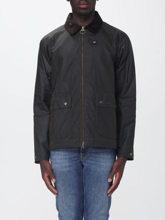 Barbour Veste Bedale en coton cir&eacute; avec col en velours c&ocirc;tel&eacute;