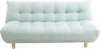 Miliboo Design-Schlafsofa skandinavisch Grün und Eiche yumi