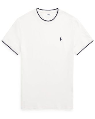 Ralph Lauren T-Shirt in Piqu&eacute;-Qualit&auml;t mit Stretch und Logo-Stickerei, Classic Fit in