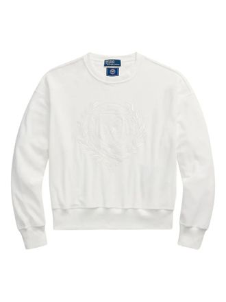Polo Ralph Lauren sweat &agrave; logo brod&eacute; - Blanc
