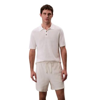 Calvin Klein Cotton Waffle Short - - Tops - Herren - Wei&szlig; - S