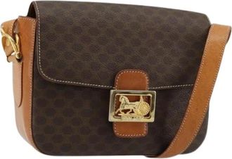 Celine Pre-owned Vintage Macadam Canvas Shoulder Bag - Femme - Pre-owned - Brun - Taille: ONE Size
