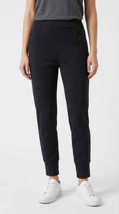 MAC Broeken Stoffhose MAC HARMONY 2.3 zip, Damen, Gr. 34, N-Gr, schwarz, Jersey, Obermaterial: 92% Polyester, 8% Elasthan, unifarben, slim fit kn&ouml;chellang, Hosen 