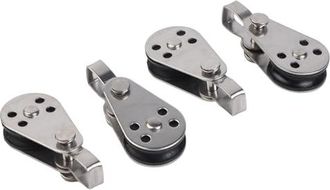 Generic Lot de 10 poulies en acier inoxydable de qualité marine avec roues en nylon pour bateau et kayak en toute sécurité, avec traitement électrolytique (31