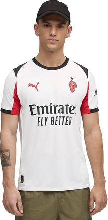 Puma A.C. Milan Unisex Maglia Gara Away, Saison 2025/2026, Fußball-T-Shirt, offizielles Produkt, Weiß, XL