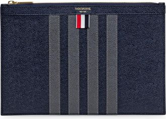 Thom Browne Homme, Accessoires, Bleu, Taille: ONE Size Porte-documents petit format 4-Barres