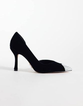 Steve Madden Refuel escarpins &agrave; talons en velours noir avec bout orn&eacute;