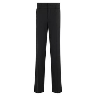 Federica Tosi Doppelt geg&uuml;rtelte frische Wollhose - - Trousers - Damen - Schwarzk - L