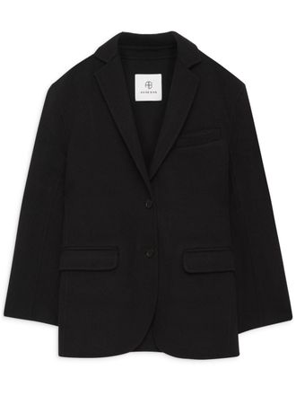 Anine Bing Quinn Blazer M&eacute;lange de Cachemire Noir
