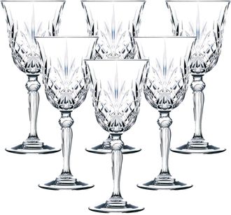 Lorren Home Trends RCR Weinglas-Set, Crystal Melodia Collection Water Red Wine Stem
