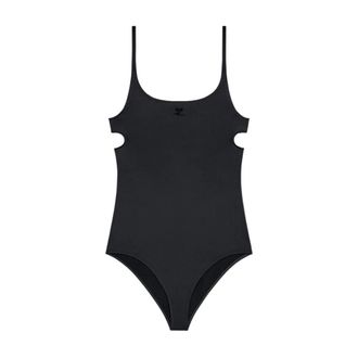Courr&egrave;ges Femme, Tops, Noir, Taille: 42 FR Cut-Out Swimsuit