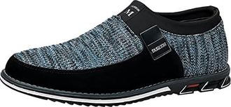 Generic Chaussures bateau &agrave; enfiler pour homme - Baskets de marche en maille respirante - Chaussures plates l&eacute;g&egrave;res et confortables - Style d&eacute;contract&eacute; - Clas