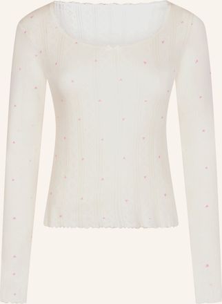 Hunkem&ouml;ller Hunkem&ouml;ller Schlafshirt Pointelle weiss