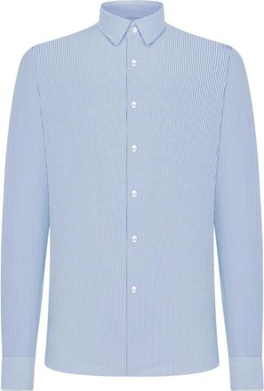 Roberto Ricci Design Rrd, Homme, Chemises, Bleu, Taille: 2XL Oxford Jacquard Stripe Open Shirt
