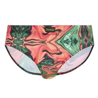 Bruno Banani Bruno Banani Herren Sportslip Liquify Slip, Orange/Gr&uuml;n Print, L EU