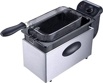 Little Balance 8521 Happy Frites Tradition, elektrische Fritteuse, abnehmbarer Behälter, 3 l, Leistung 2000 W, Edelstahl