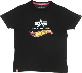 Alpha Industries Hot Wheels Flag Tee - Herren T-Shirt - - Tops - Herren - Schwarzk - M