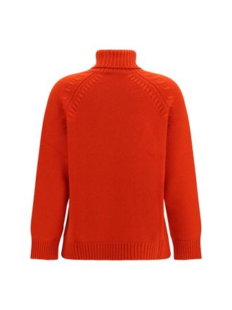 P.A.R.O.S.H. Womens Turtleneck Cashmere Sweater Arancio Kashmir-Capra Hircus Kashmir/capra