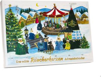 Rudolphs Schatzkiste Räucherkerzen Adventskalender mit 24 Räucherkerzen, Querformat BxHxT 22x31x3,2cm NEU Adventskalender Räucherkerzen Weihnachten Crottendorfer Geschenks