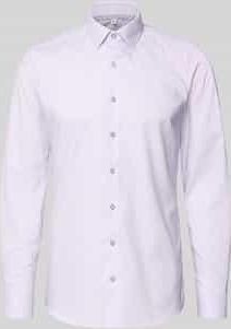 Olymp Level 5 Slim Fit Businesshemd aus Baumwoll-Mix mit Kentkragen