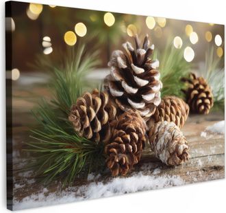 MuchoWow &copy; Weihnachtsdeko Wandbilder 90x60 cm Home Deko Wohnung Bild Wohnzimmer Weihnachtsgeschenke Fotoleinwand Wand Bilder Leinwand Wall Decor Geschenk Tanne