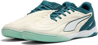 Puma Ibero V Unisex Erwachsene Fu&szlig;ballschuhe, Zuckermandel White Emerald Ice Mint Jelly Black, 41 EU, Zuckermandel PUMA Wei&szlig; Emerald Ice Mint Jelly PUMA Sc