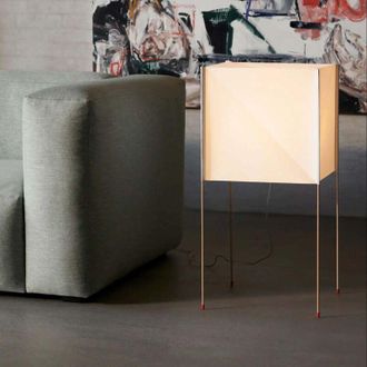 HAY [GEBRAUCHT] B-Ware Hay Stehleuchte Lampe Cube Paper Licht Buche Wei&szlig; Led Leuchte Holz Bertjan Pot