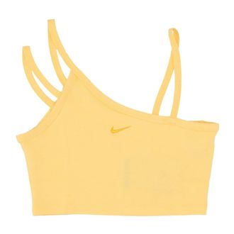 Nike Femme, Sport, Jaune, Taille: 40 FR Crop Top Moderne avec Logo Swoosh