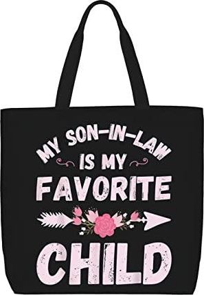 Generic Sac Fourre-Tout Mon Gendre Est Mon Enfant Pr&eacute;f&eacute;r&eacute; Femmes Sac &Agrave; Bandouli&egrave;re De Grande Capacit&eacute; Lavables Sacs En Toile &Eacute;paule, Pour Shopping, Femmes, To