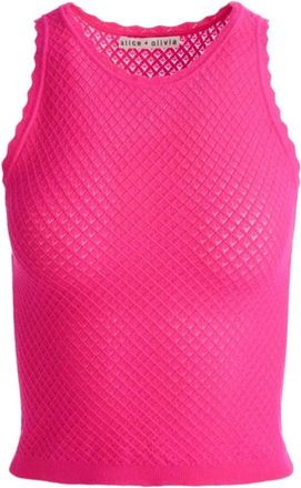 Alice & Olivia Femme, Tops, Rose, Taille: 38 FR Hauts sans manches