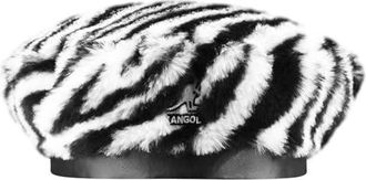 Kangol Faux Fourrure B&eacute;ret, Blanc Z&egrave;bre, S/M Mixte