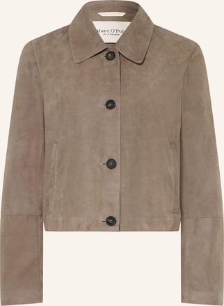 Marc O'Polo Marc Opolo Leder-Overshirt beige