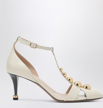 Chlo&eacute; Cleia ivory heeled sandals