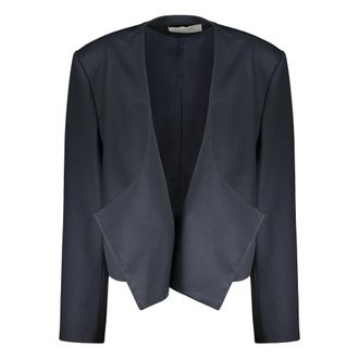 Low Classic Strukturierter Wollmischblazer - - Jackets - Damen - Blau - L