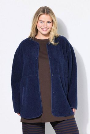 STUDIO UNTOLD Sommerjacke Teddyfleece-Jacke oversized Rundhals