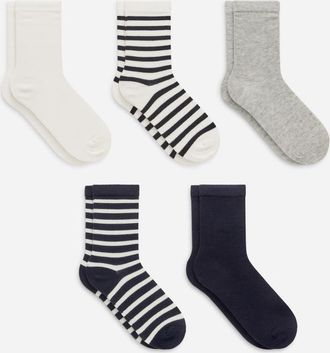 Arket Baumwollsocken 5er-Pack -Beige