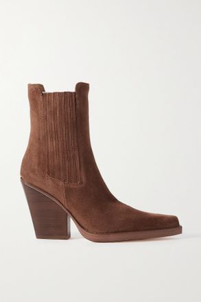 PARIS TEXAS Dallas Ankle Boots Aus Veloursleder - Braun