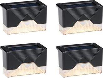 Grundig Grundig Gartenleuchten Solar 4er Pack - Solarleuchten für Terrassen- und Zaunbeleuchtung - Warmweißes Stimmungslicht - Gartenleuchte inkl. Befestigung