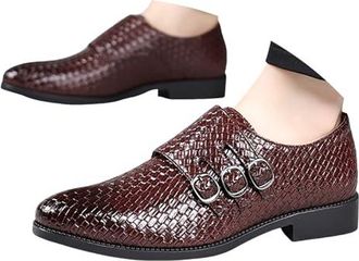 Generic Chaussures pieds nus en cuir pour homme - Style britannique - Chaussures de costume &eacute;l&eacute;gantes - Chaussures basses confortables - L&eacute;g&egrave;res - Mode daffai